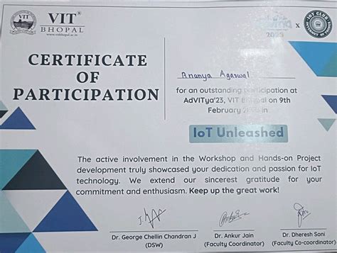 Ananya Agrawal On Linkedin Certificate Learning Experience Connections Iot Projects…