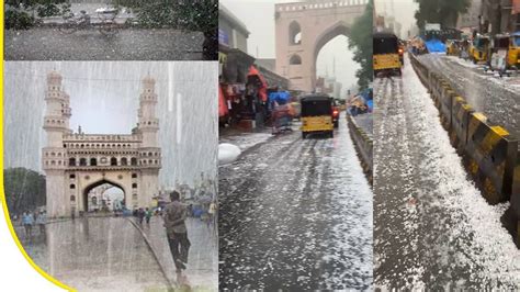 Heavy Rain With Hailstorm In Hyderabad Youtube