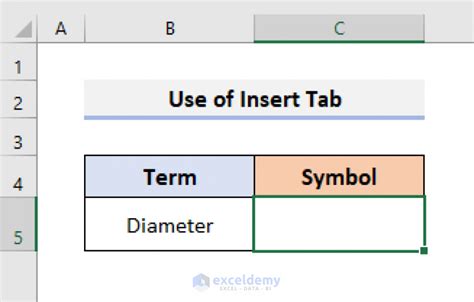 How To Type Diameter Symbol In Excel 4 Quick Methods Exceldemy