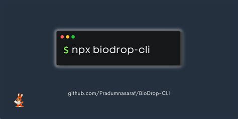 Github Pradumnasaraf Biodrop Cli Biodrop Cli Is A Command Line Tool For Creating Updating