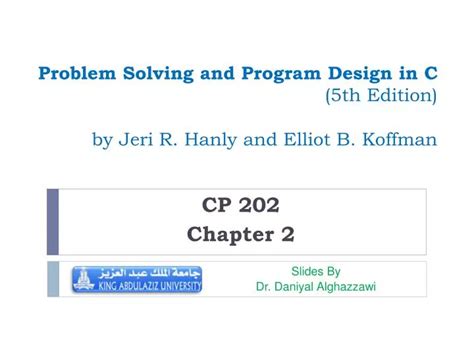 Ppt Problem Solving And Program Design In C 5th Edition By Jeri R