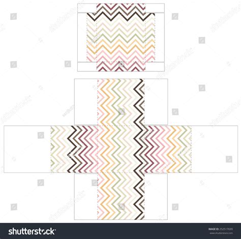 Cube Box Template Stock Vector Royalty Free 252517699 Shutterstock