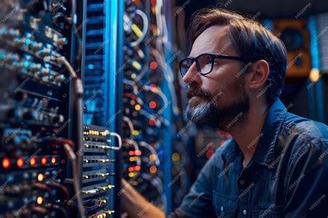 Premium Photo A Portrait Of A Computer Network Architect Designing