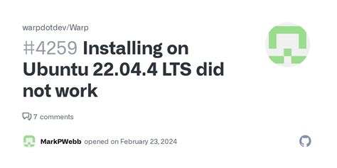 Installing On Ubuntu 22044 Lts Did Not Work · Issue 4259 · Warpdotdevwarp · Github