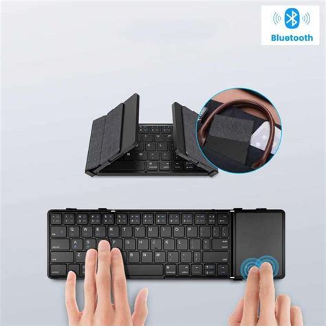 Jual Avatto Keyboard Wireless Bluetooth Foldable Rechargeable With