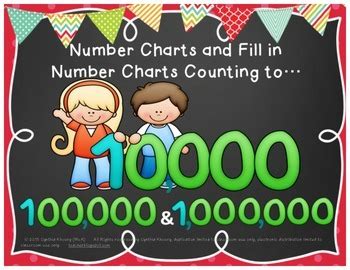 Number Chart Math Activities Counting By 100 1000 And 10000 Up To A
