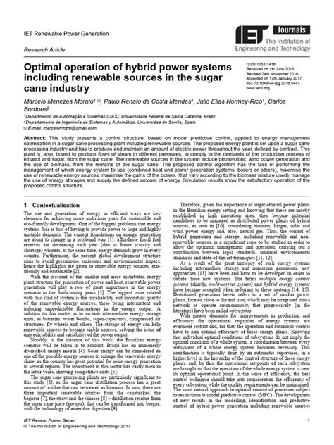 2017 Iet Revista Pdf Cogeneration Renewable Energy