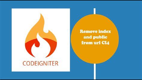 How To Remove Index And Public From Url In Codeigniter 4 Ci4 Updated Youtube