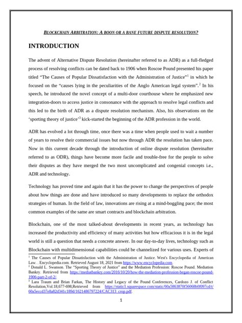 Blockchain Arbitration Pdf