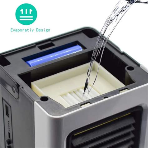 자동차 에어컨 팬 개인 Usb 에어 쿨러 가습기 Led 조명 포함 충전식 자동차 전기 제품 2 4 In 1난방