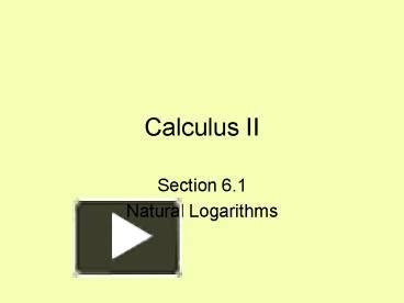 PPT Calculus II PowerPoint Presentation Free To View Id 165055 ZDc1Z