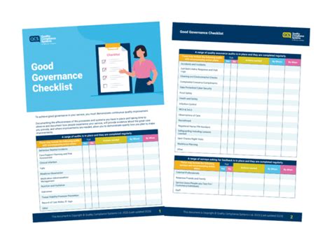 Good Governance Checklist QCS