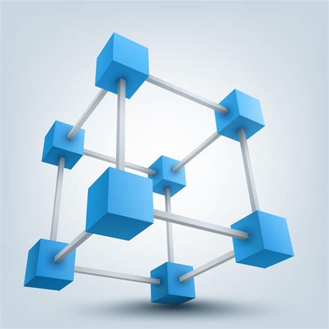 Premium Vector Vector Illustration Of 3d Cubes With Connections