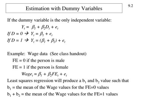 ppt chapter 9 dummy variables powerpoint presentation free download