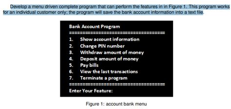 Solved Develop A Menu Driven Complete Program That Can