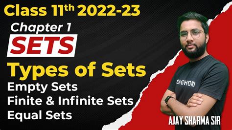 Class 11th Maths ️types Of Sets ️empty Setsfinite And Infinite Sets