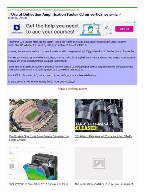 Use Of Deflection Amplification Factor Cd On Vertical Seismic