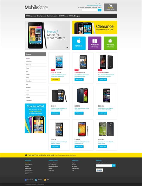mobile store magento themes