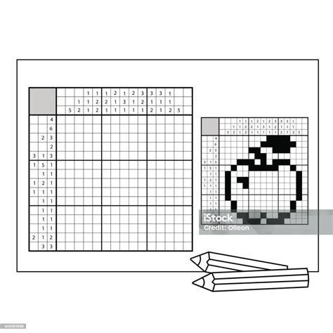 사과 대답과 흑백 일본어 크로스 워드 퍼즐 대답이 없는 노노그램 수수께끼 가로세로 낱말퍼즐에 대한 스톡 벡터 아트 및 기타 이미지 가로세로 낱말퍼즐 과일 교육