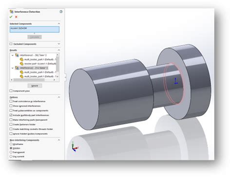 How To Use Interference Detection In Solidworks Grabcad Tutorials
