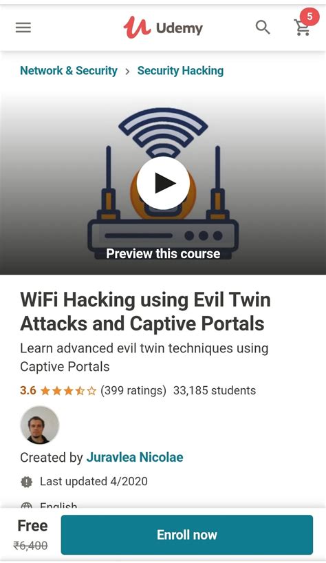 Wifi Hacking Using Evil Twin Attacks And Captive Portals Free Online Course Apply Now