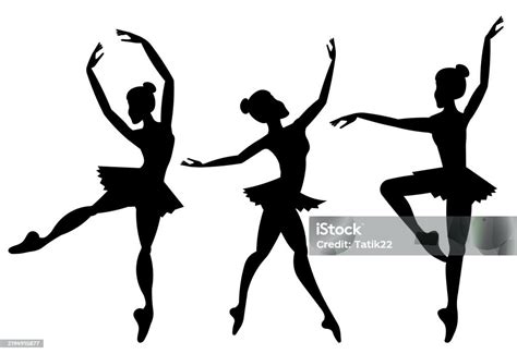 벡터 사람들 발레 댄서 아이콘입니다 발레리나의 실루엣 귀여운 발레리나가 클래식 발레를 춤춥니다 고립 된 벡터 일러스트 레이 션 가냘픈에 대한 스톡 벡터 아트 및 기타 이미지