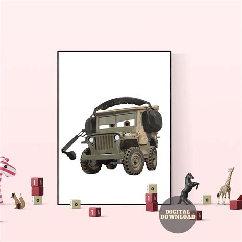 Sarge Disney Pixar Cars Disney Cars Print Disney Cars Poster Cars