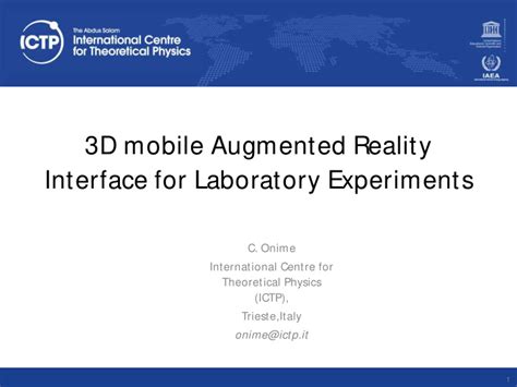 Ppt 3d Mobile Augmented Reality Interface For Laboratory
