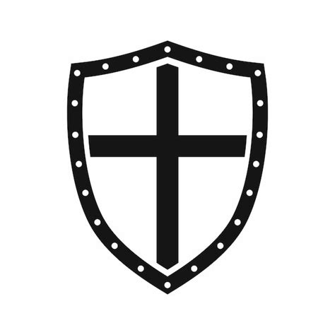 Premium Vector Shield Icon In Simple Style Isolated On White Background