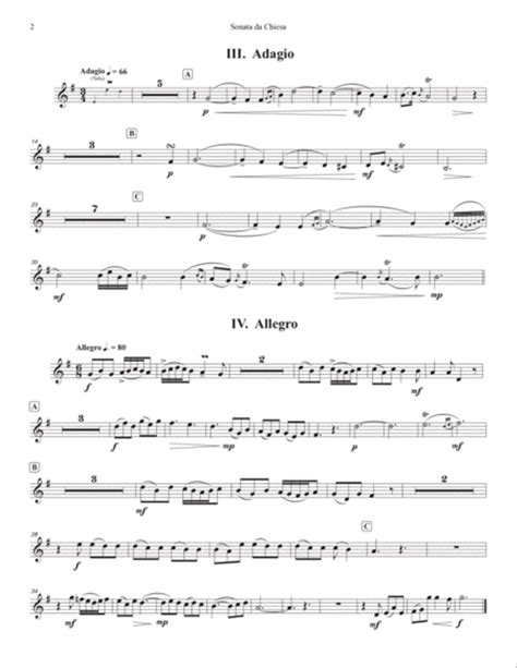 Corelli Sonata Da Chiesa For Brass Quintet By Arcangelo Corelli Brass