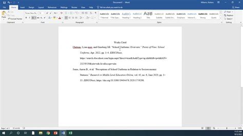 MLA Works Cited Microsoft Word Desktop YouTube