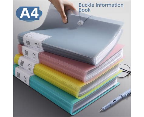 A Data Book Folder Transparent Insert Certificate Of Award Test Paper Storage Bag Babe