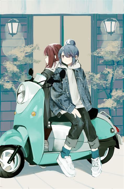 Shima Rin And Toki Ayano Yurucamp Drawn By Maegami Daisuki Oekaki1