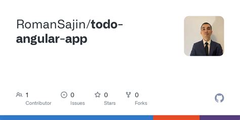 GitHub RomanSajin Todo Angular App