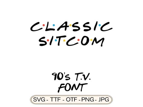 Classic Sitcom Font 90s Tv Show Inspired Typeface Retro Comedy Font