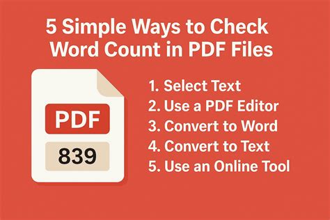 5 Simple Ways To Check Word Count In Pdf Files