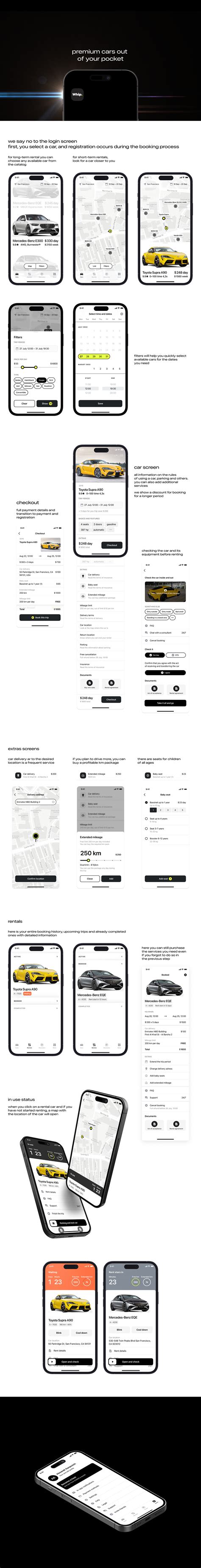 Whip Car Sharing Ios App Behance