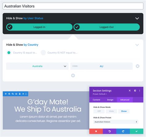 Hide Show PRO Examples Divi Modules