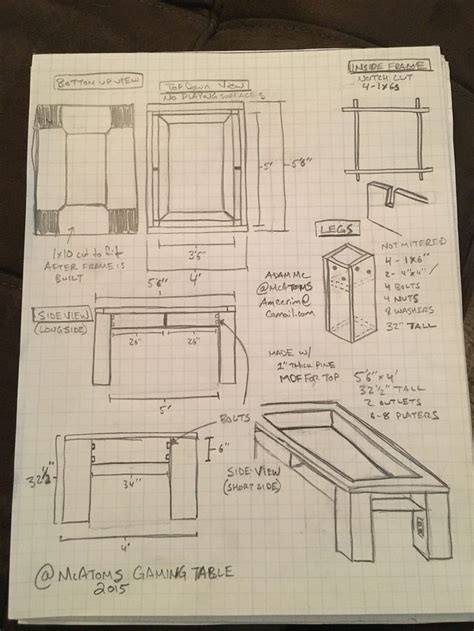 Game Table Dimensions 54″ X 54″ X 31 5″
