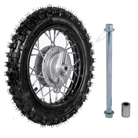 10 Front Wheel 2 50 10 Tire Rim Drum Brake W 12mm Axle Bolt For Crf