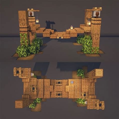 Puente Colgante Minecraft Minecraft Architecture Minecraft