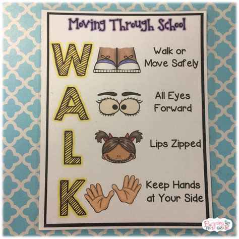Classroom Procedures For Walking Through School Fluttering Through