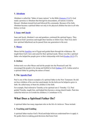 Who Is A Spiritual Father In The Bibledocx