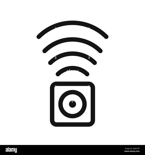 Sensor Icon Black Line Art Vector In Black And White Outline Set Collection Sign Stock Vector