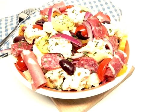 Salad Zesty Cauliflower Antipasto Salad Lifer Cush