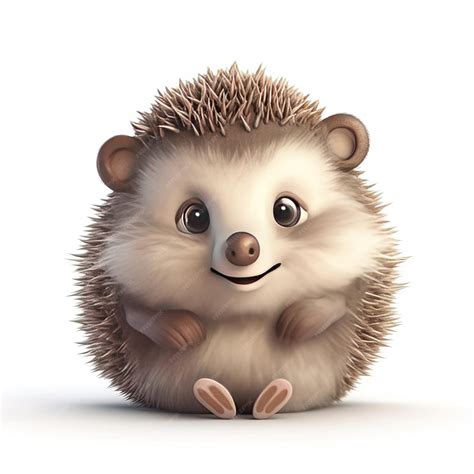 Personnage De Dessin Animé De Hérisson Mignon Photo Premium