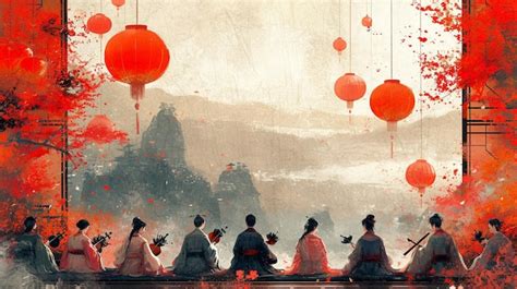 Premium Photo Illustrate A Scene Of People Performing A Background