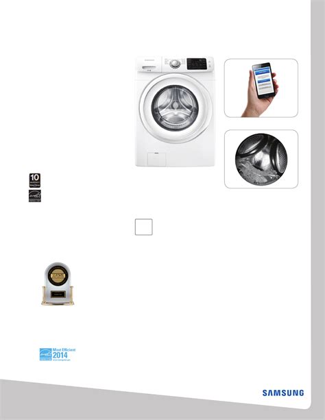 Samsung Wf42h5000aw A2 Specifications Sheet Download Pdf