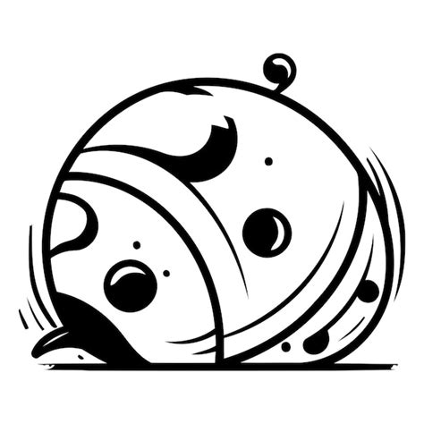 Ilustração De Ladybug Vector Isolada Em Fundo Branco Estilo De Desenho