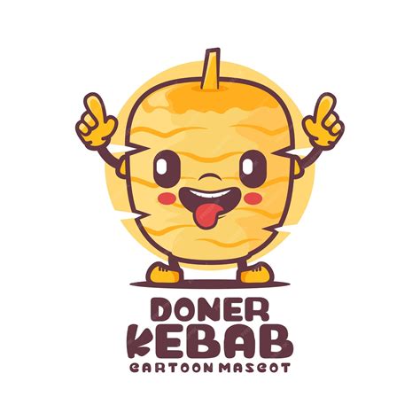 Premium Vector Doner Kebab Cartoon Mascot Food Vector Illustration